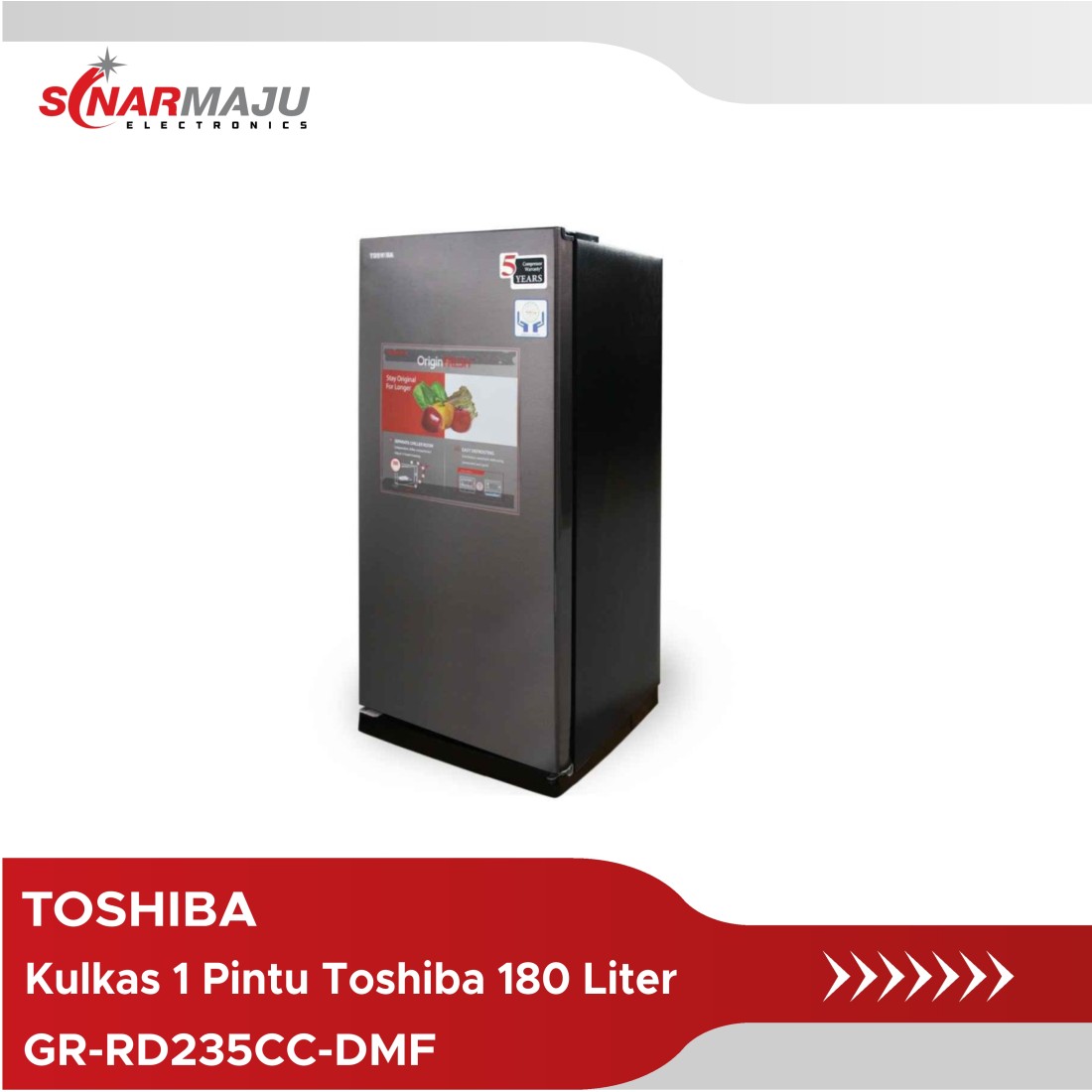 Toshiba Kulkas 1 Pintu 180 Liter GR-RD235CC-DMF (37)